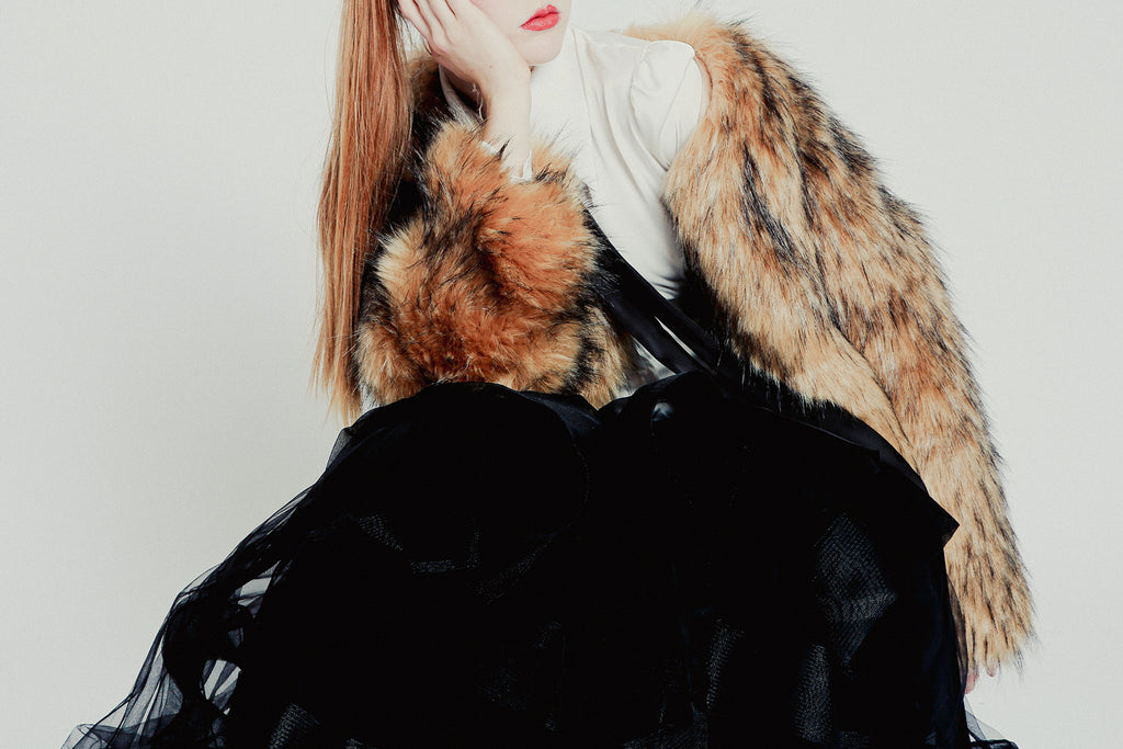 Teagan Faux Fur Heavy Open Cropped Coat | Shop Beulah Style